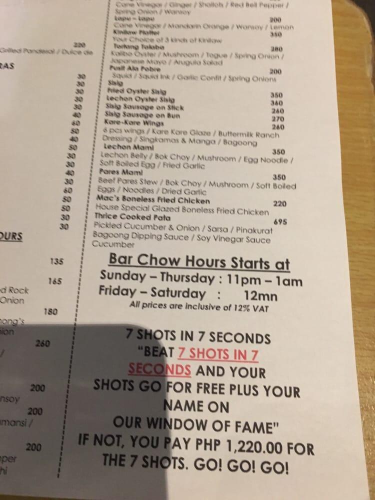 Menu at Locavore Pasig Capitol restaurant, Pasig, 10 Brixton St