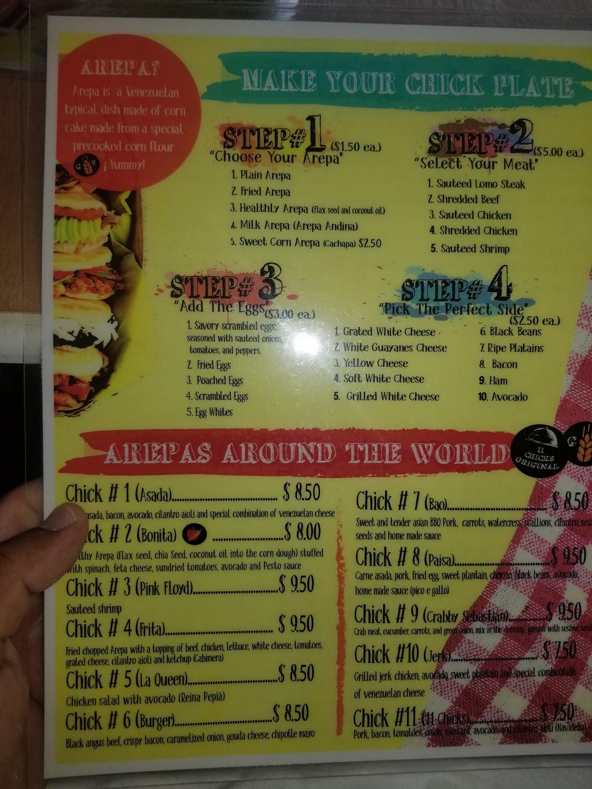 Menu at 11 Chicks Yummy Creations restaurant, Saint Petersburg, 199 Dr ...
