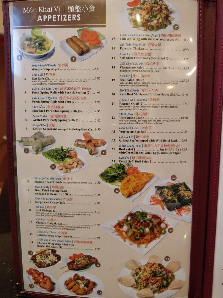Menu at Pho 89 restaurant, Randolph, 937 N Main St