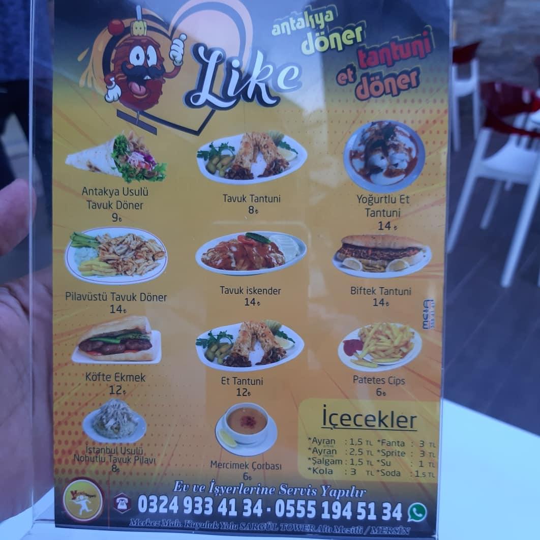 Menu at Gündüz döner, Mersin, Fındıkpınarı Cd. 4 A