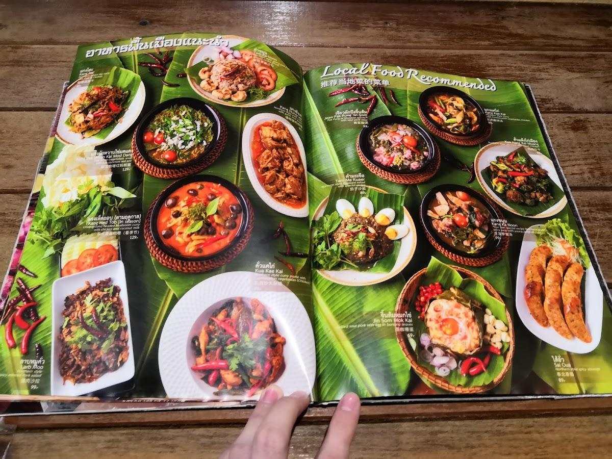 Menu at Kao Soy Nimman restaurant, Chiang Mai