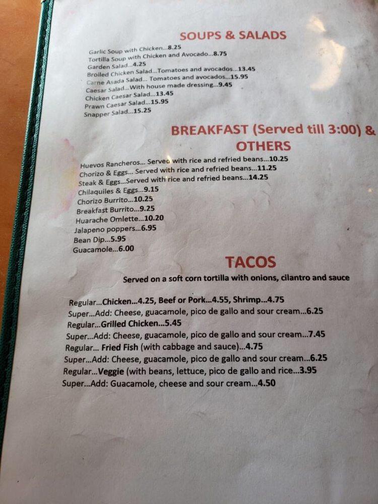 Menu at La Playa pub & bar, Pacifica, CA-1