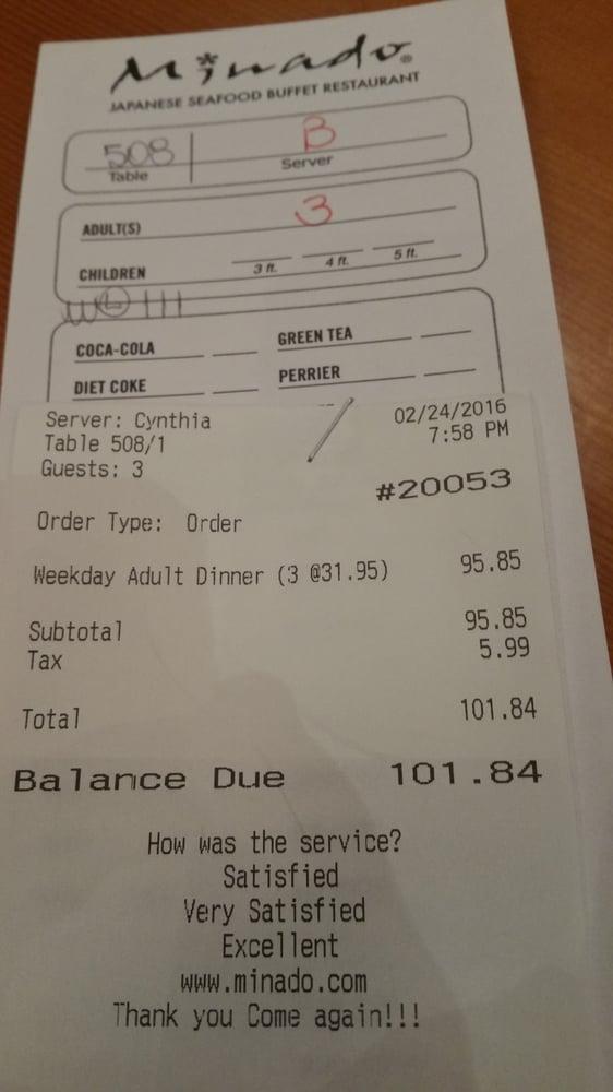 Carta de Minado Restaurant, Natick