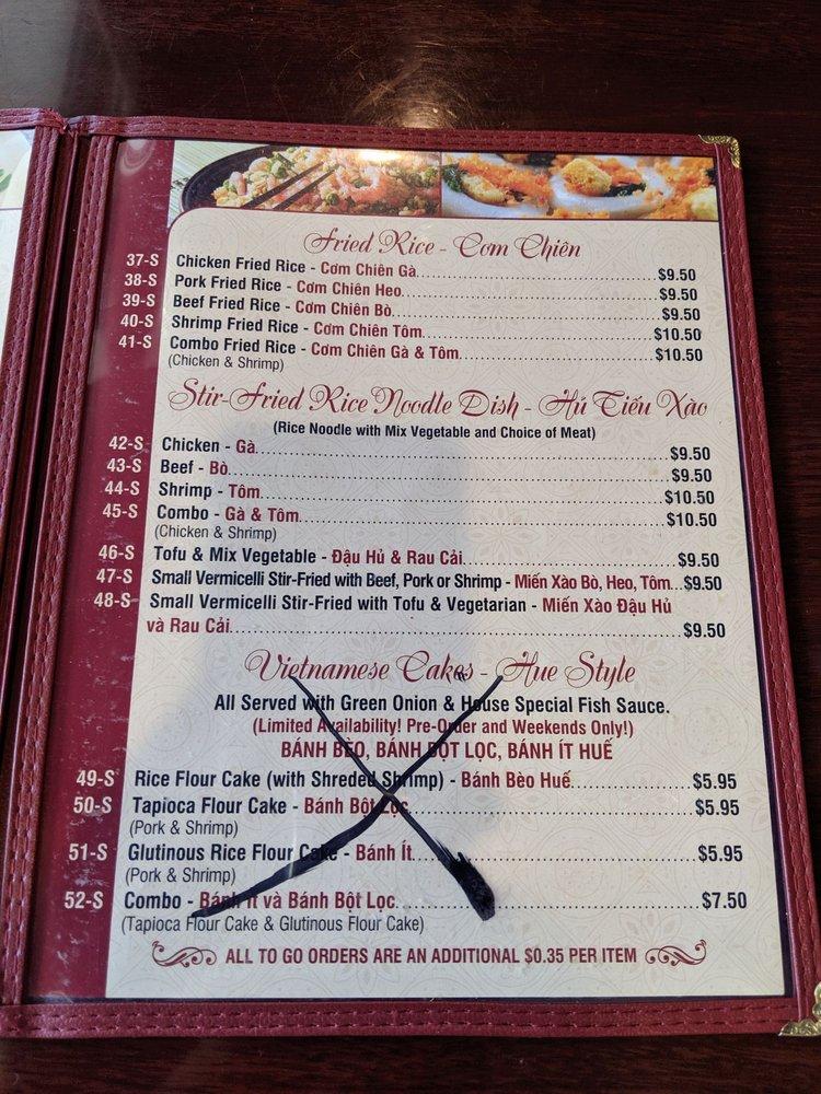 Menu at Phở 65 restaurant, Arvada, Wadsworth Blvd #275