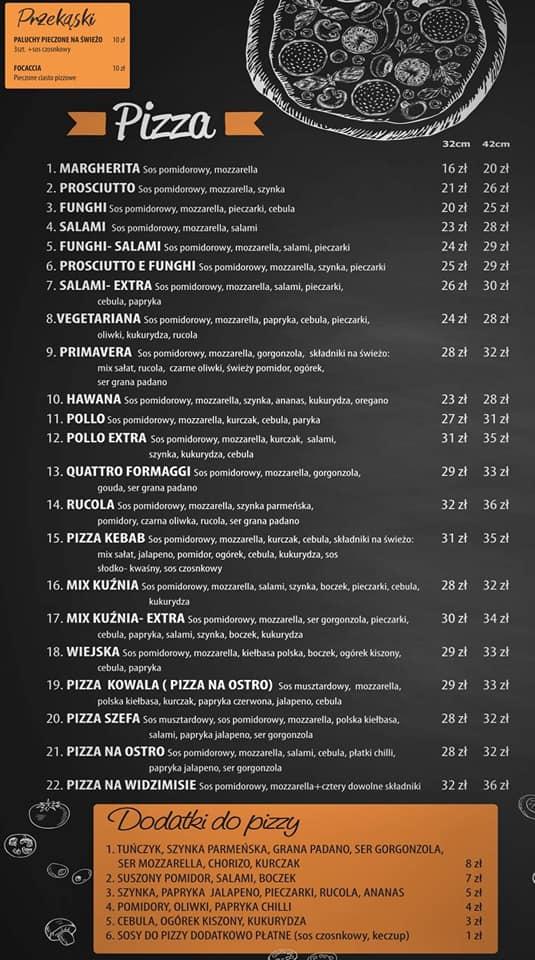 Menu at Restauracja PRZECŁAWSKA KUŹNIA Bar - Restaurant - Caffe, Poland