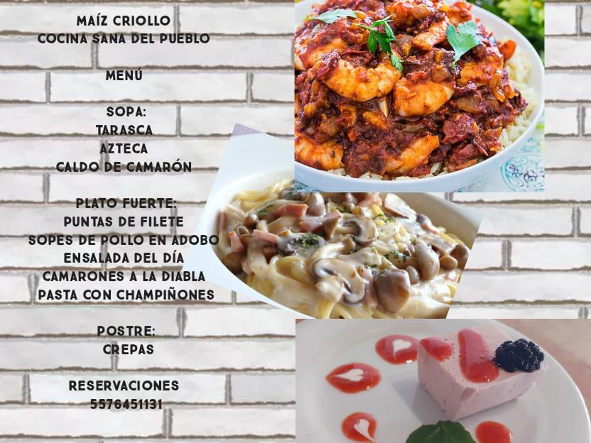 Menu at El Maíz Criollo Restaurante, Malinalco