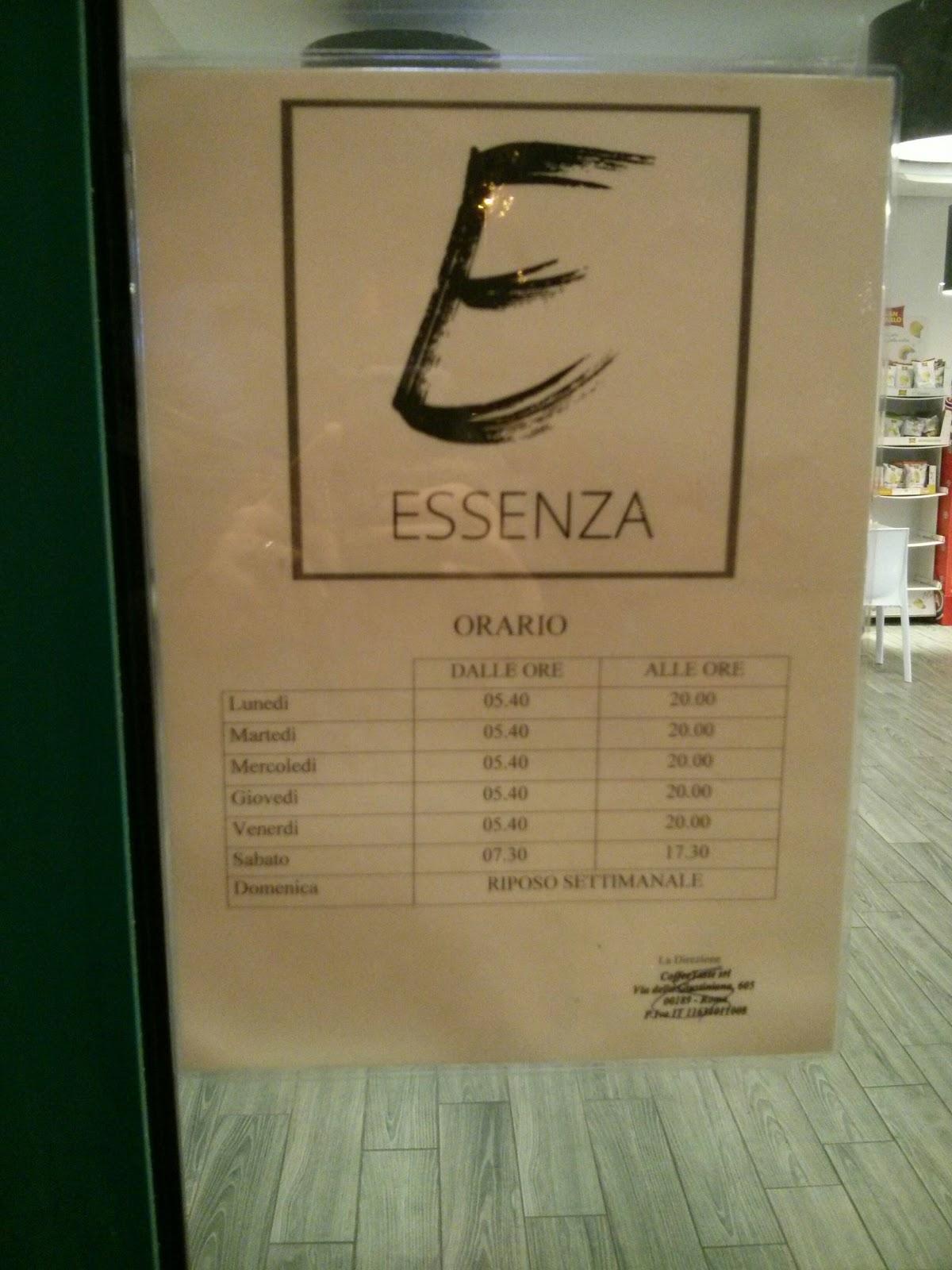 Essenza Bar Olgiata Station, Rome - Restaurant menu, prices and reviews