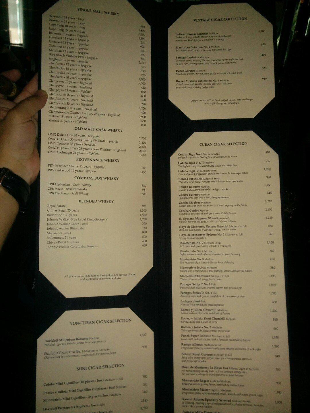 Menu at Theo Mio restaurant, Bangkok, 973 Phloen Chit Rd