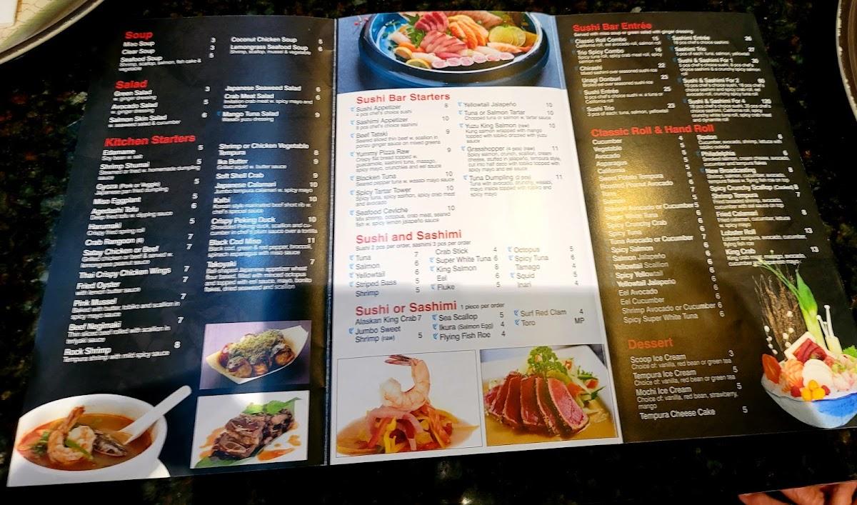 Menu at Masa Hibachi Sushi & Bar, Wyomissing