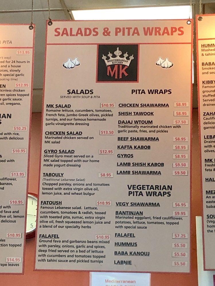 Menu at Mediterranean Kitchen restaurant, Kirkland, NE 124th St