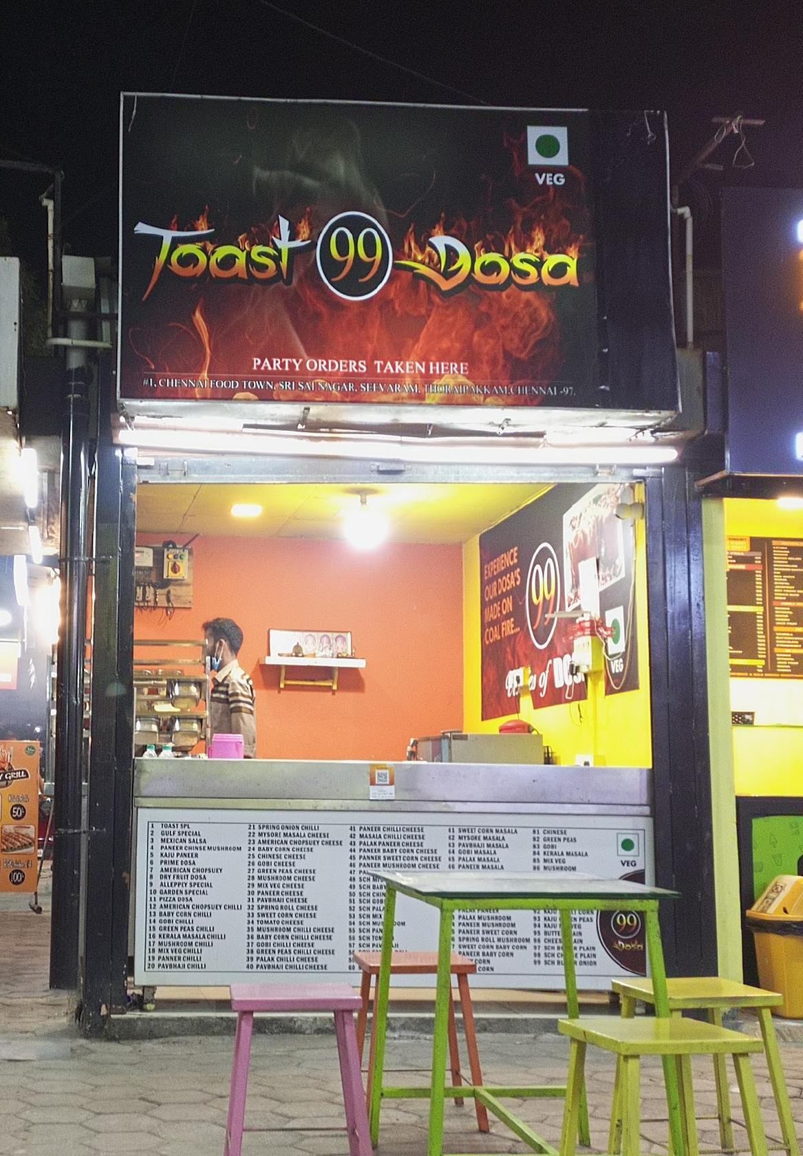 Toast 99 Dosa, Chennai, X62P+3XH - Restaurant menu and reviews