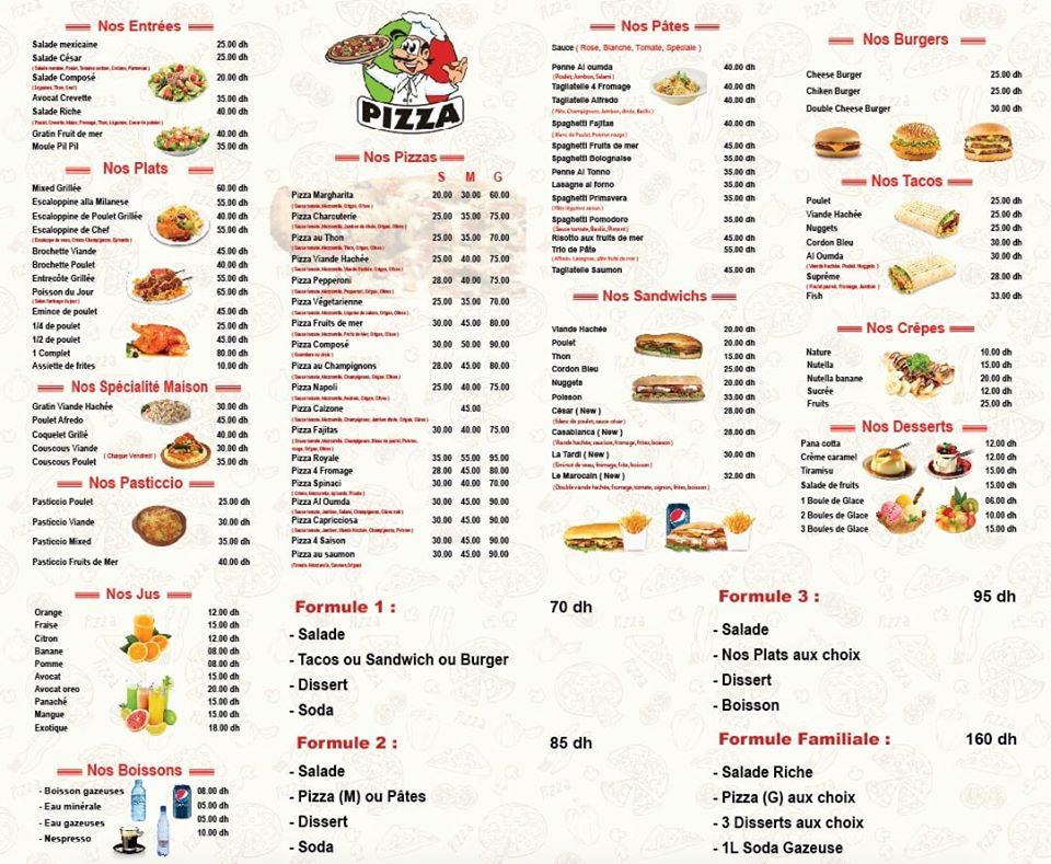 Menu at Restaurant Al Omda, Casablanca