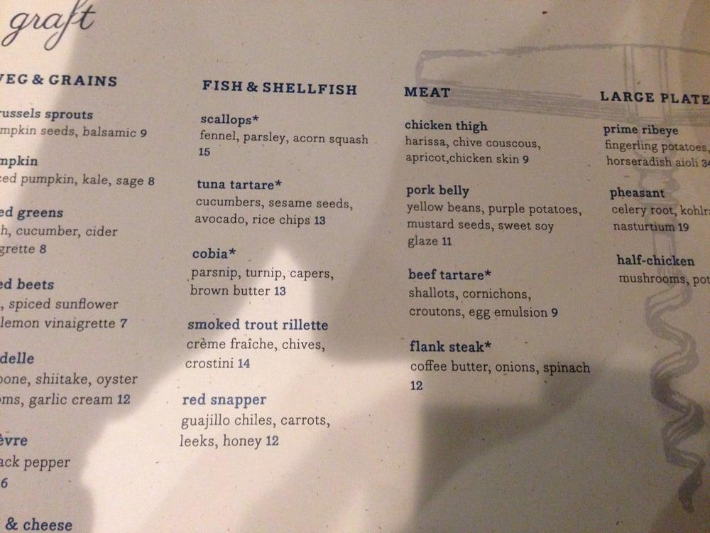 Menu at Graft pub & bar, Madison