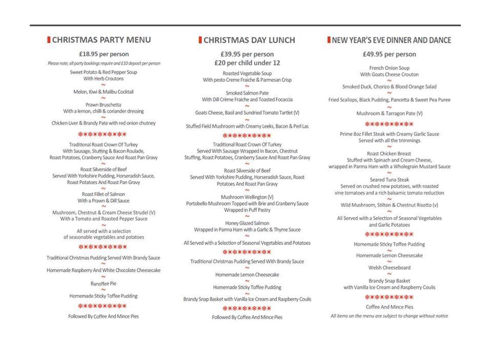 Menu at The Gwbert Hotel pub & bar, Aberteifi
