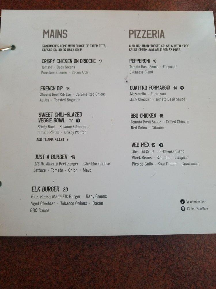 Menu at The Lookout Lounge Kitchen & Bar, Canada, 1 Sunshine Access Rd