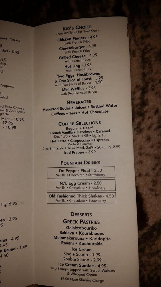 Menu at Opa Breakfast & Sandwich Shop restaurant, New City