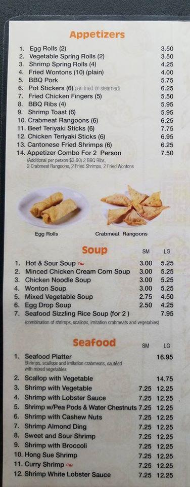 Menu at Szechwan Palace Richmond restaurant, Richmond, Kenosha St A
