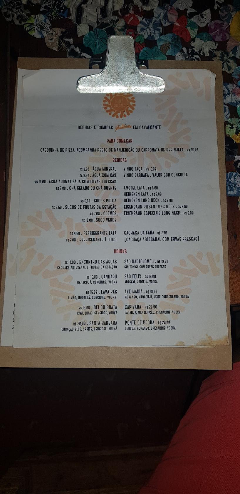 Menu em Bistrô Arco-íris restaurante, Brasil