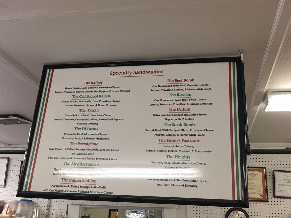 Menu at Gene's Variety restaurant, Milford