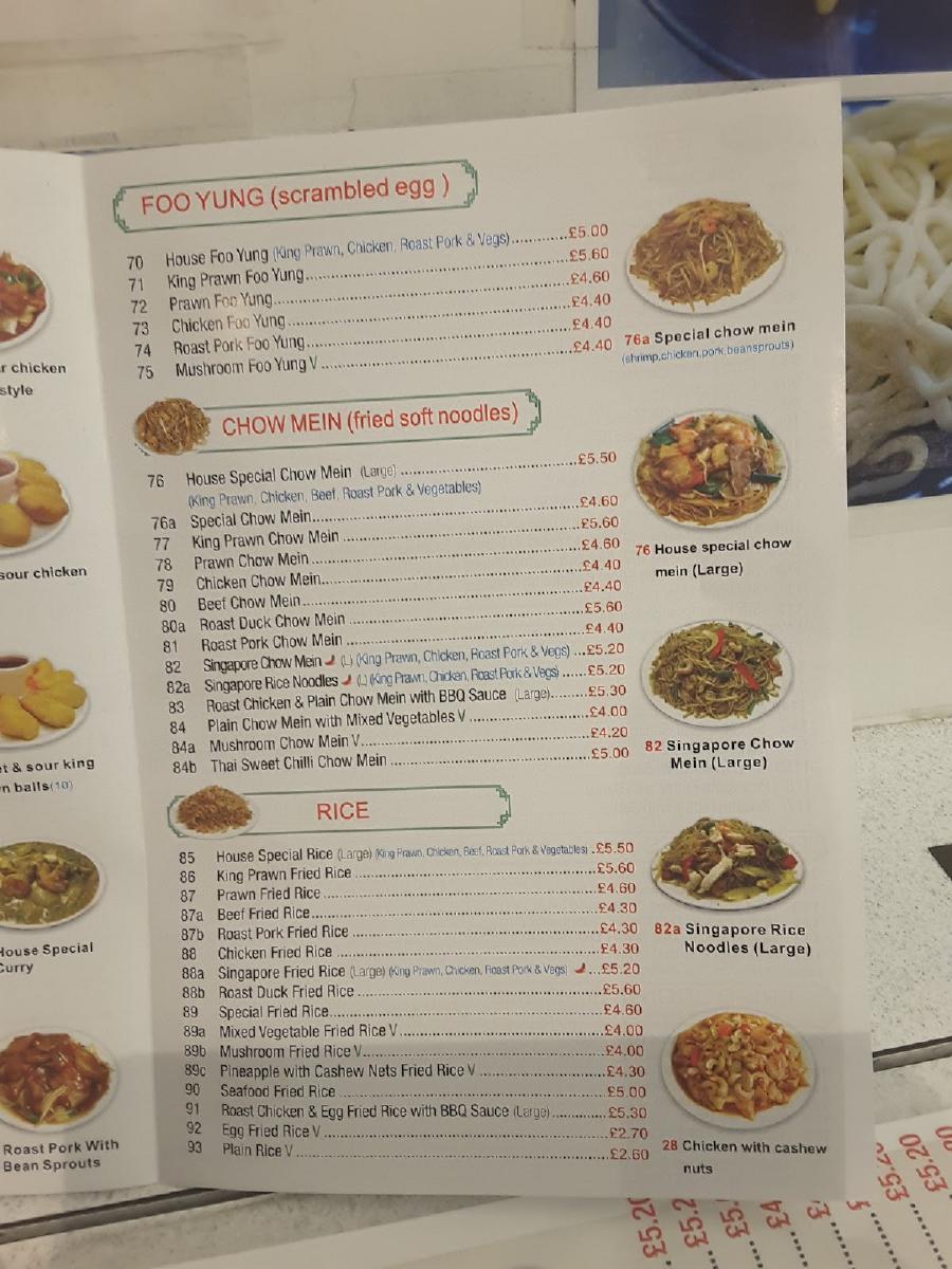 Menu at Maido House fast food, Cambridge