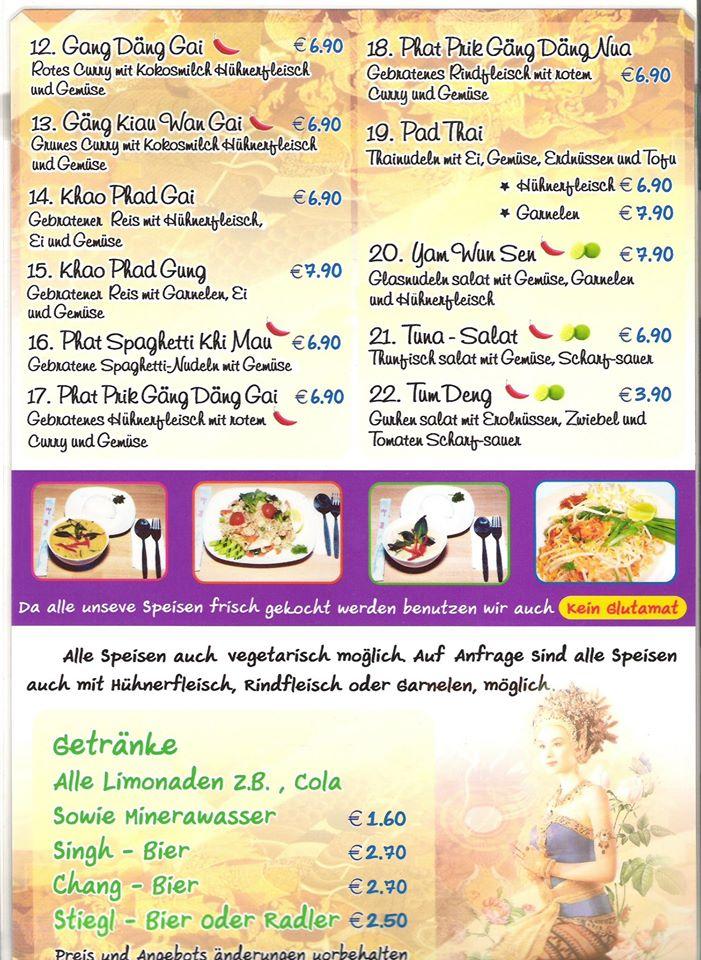 Speisekarte von Oy Thai Kitchen restaurant, Salzburg