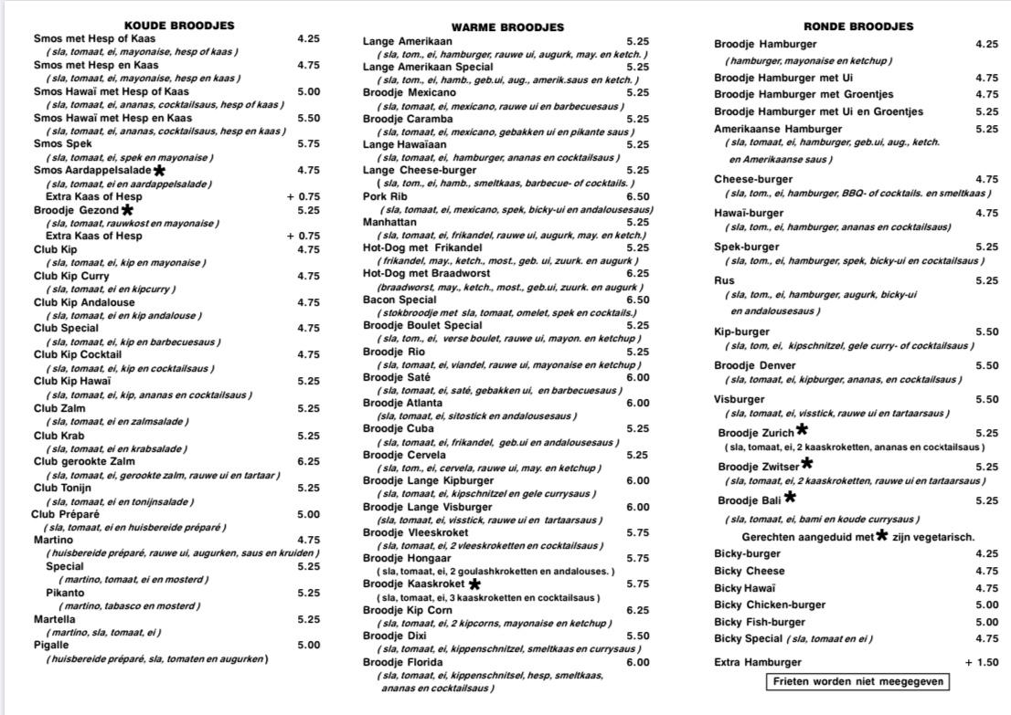Menu at Sitoza, Lommel, Kerkplein 5
