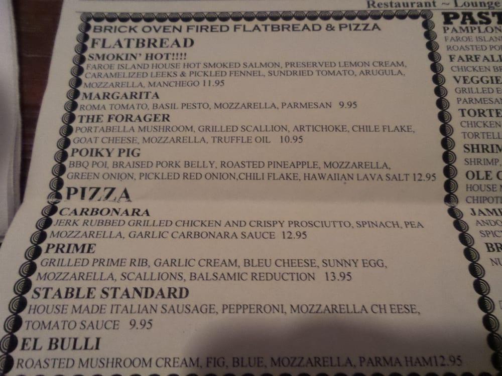 Menu at The Turf Room pub & bar, North Aurora