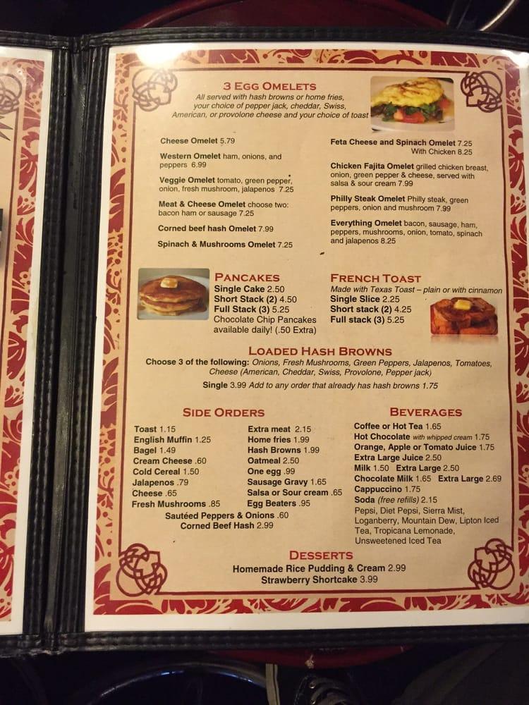 Menu at Jenna's 4th St Cafe, Dunkirk