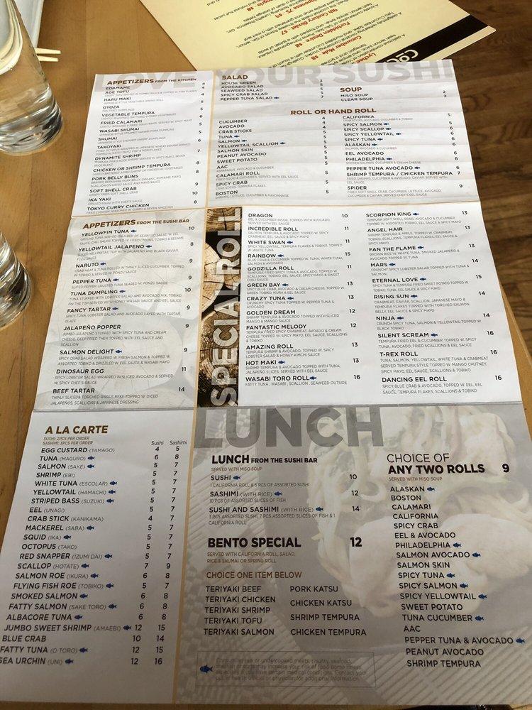 Carta del restaurante Kawa Ramen and Sushi 川ラーメンと寿司 East Side, Milwaukee