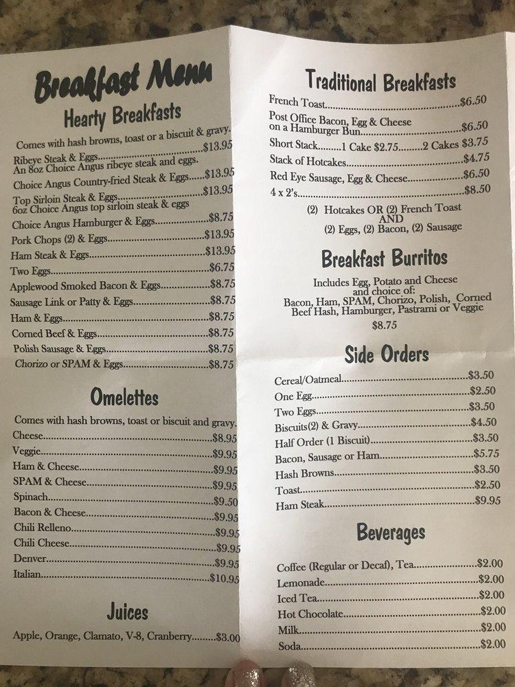 Menu at The Sail Inn pub & bar, Havasu Lake
