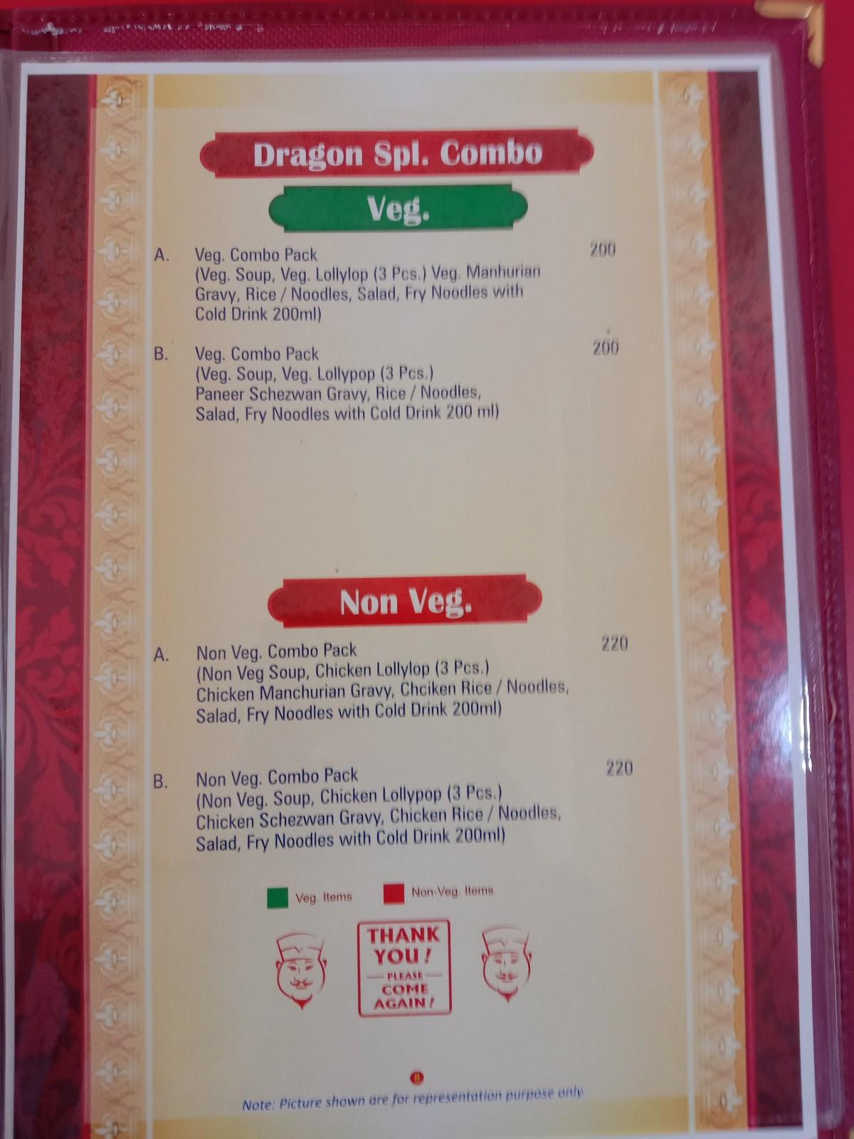 Menu at Dragon Food Court NX, Thane