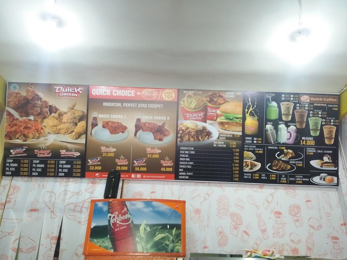 Menu at Quick Chicken restaurant, Bau-bau