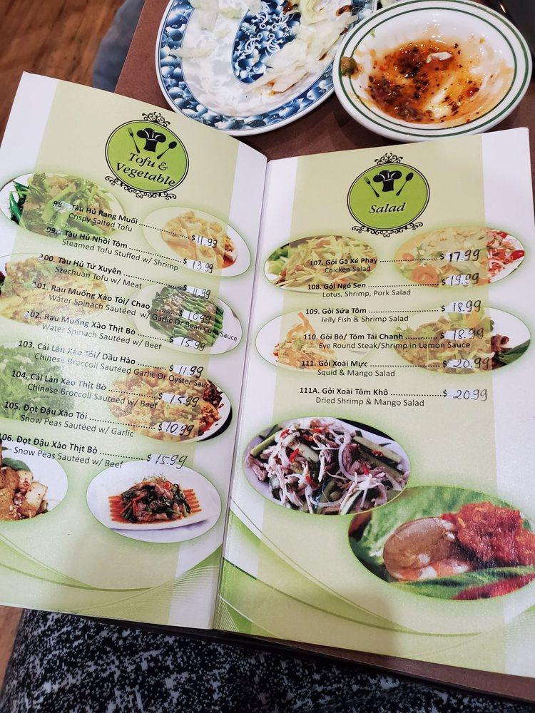 Menu at Quoc Huong Restaurant, Garland, N Jupiter Rd #111