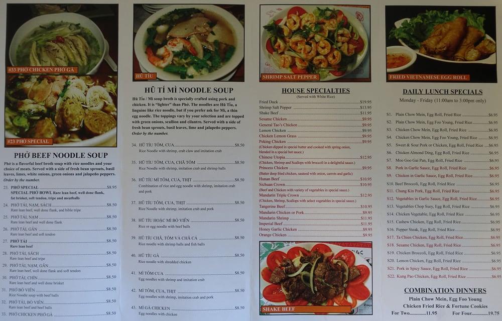 Menu at Sichuan Restaurant, Saint Louis Park