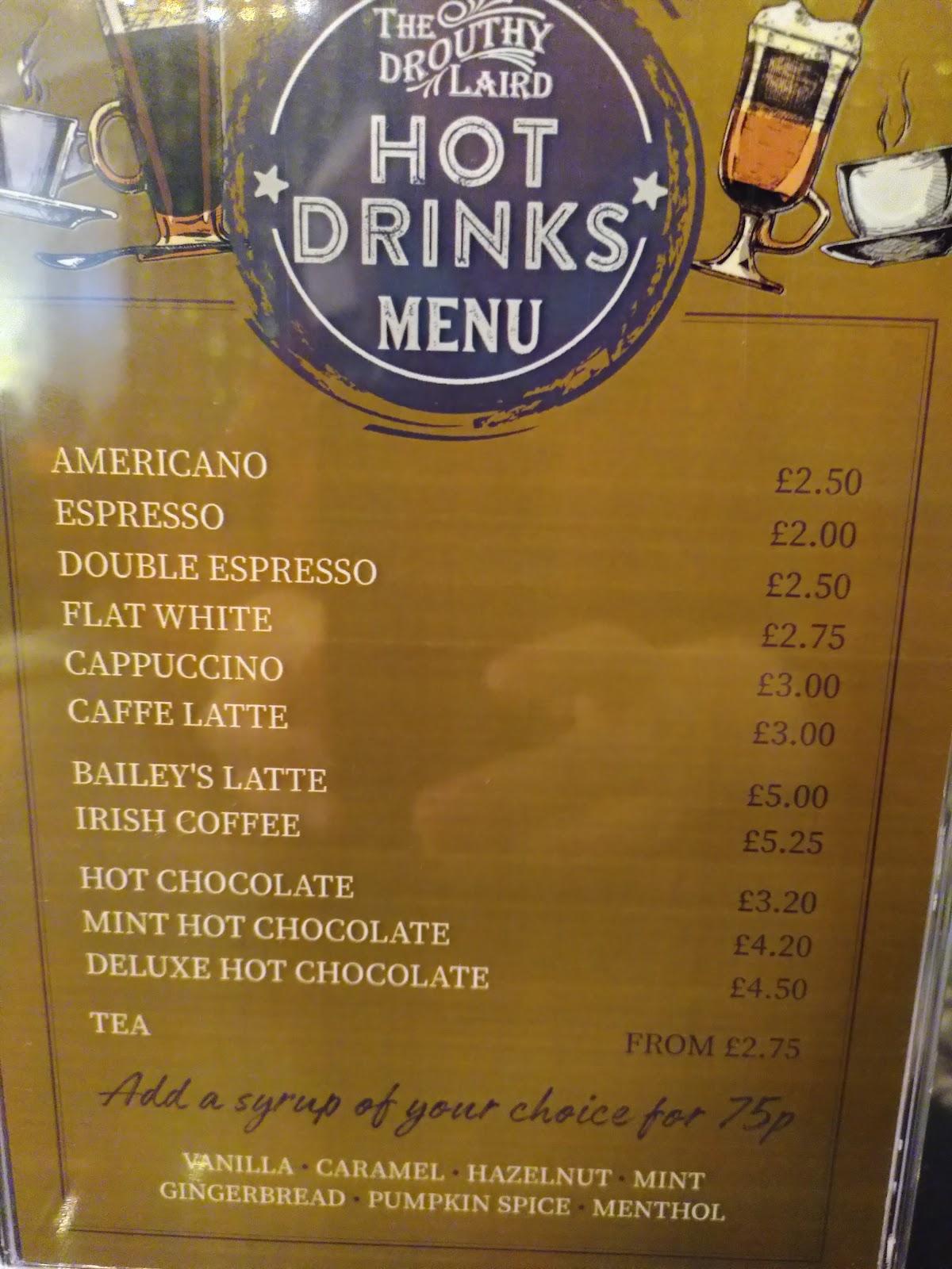 Menu at The Drouthy Laird pub & bar, Inverurie