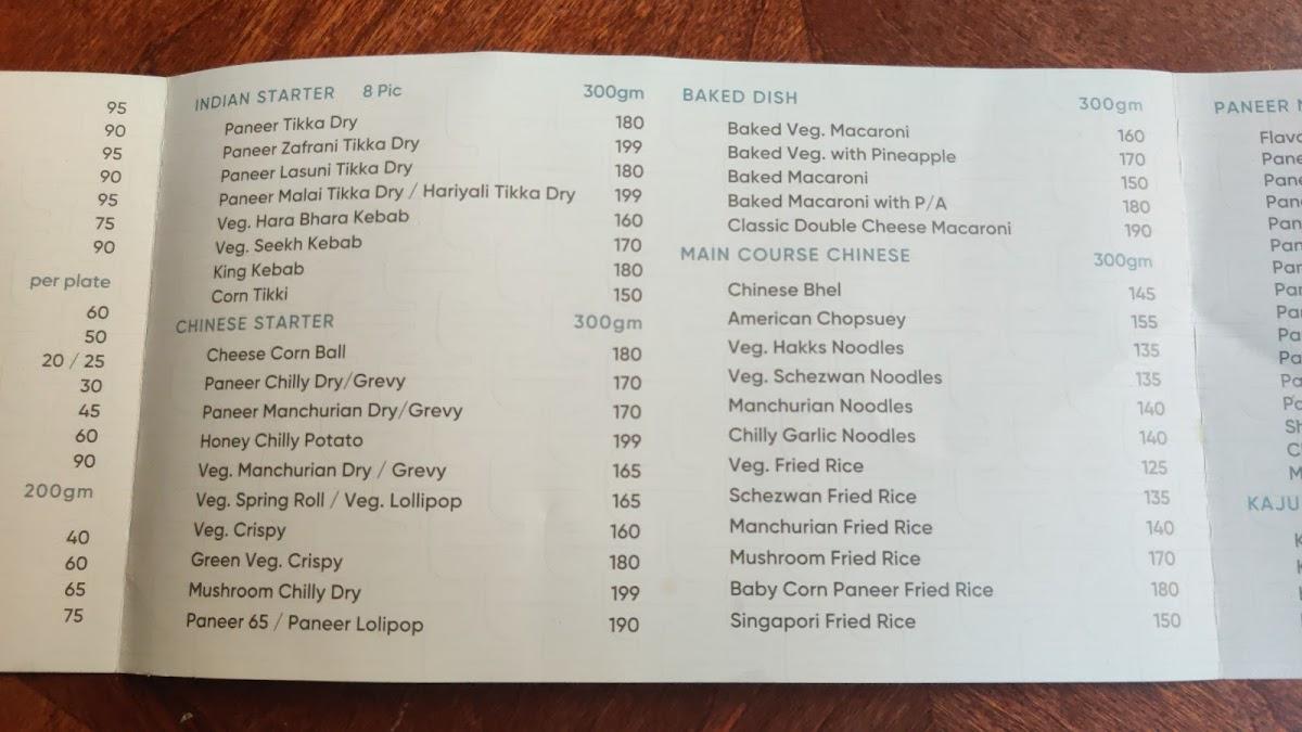 Menu at Flavour Dine Restaurant And Banquet (pure veg), Vadodara