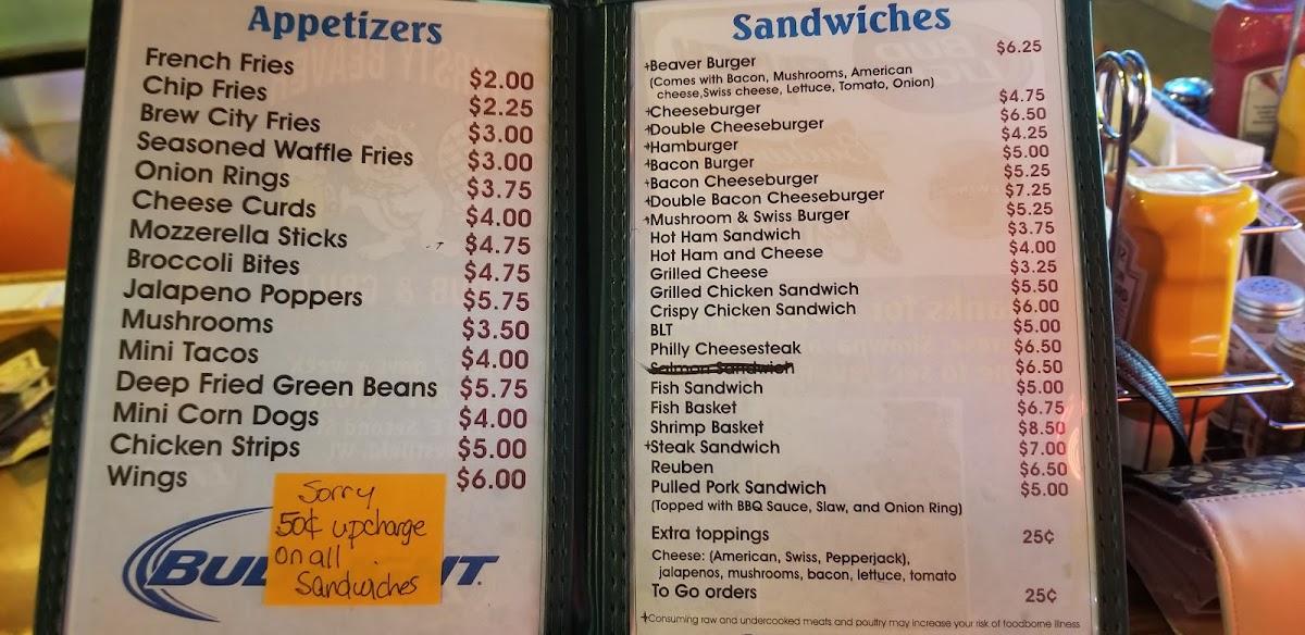 Menu at Thirsty Beaver Pub & Grill, Westfield