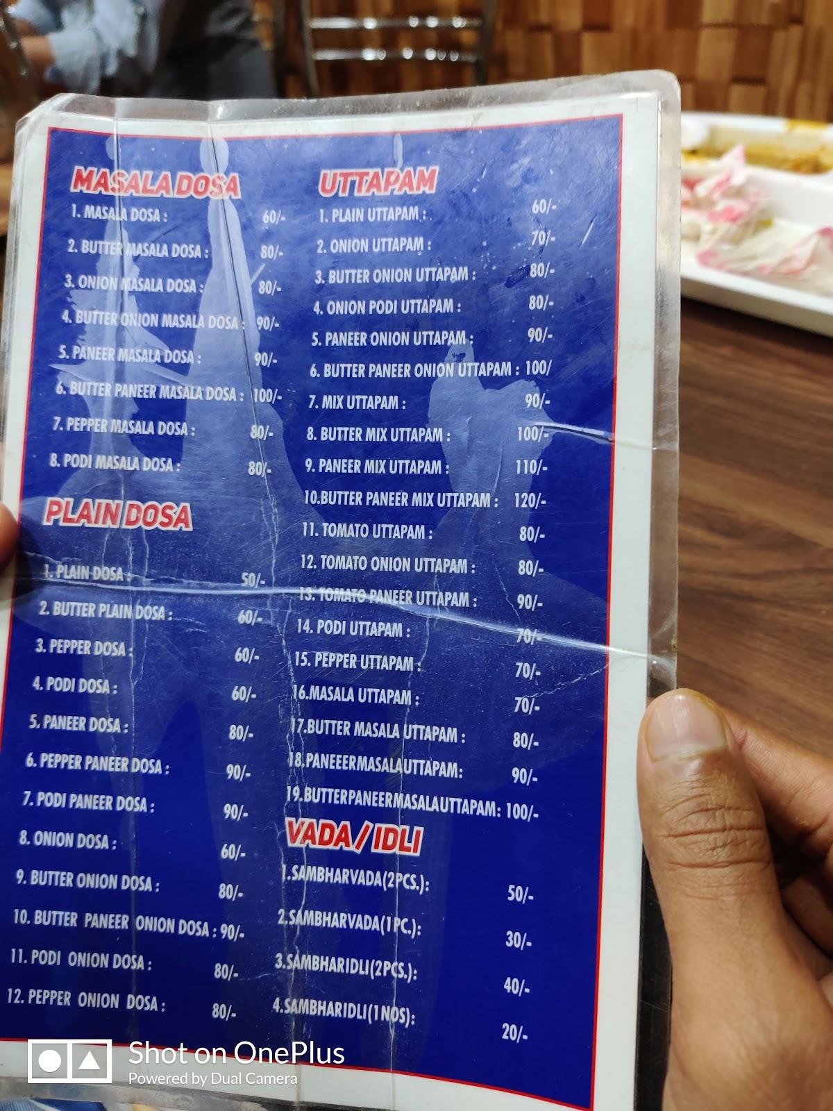Menu at The Dosa Corner, Ambala Cantt