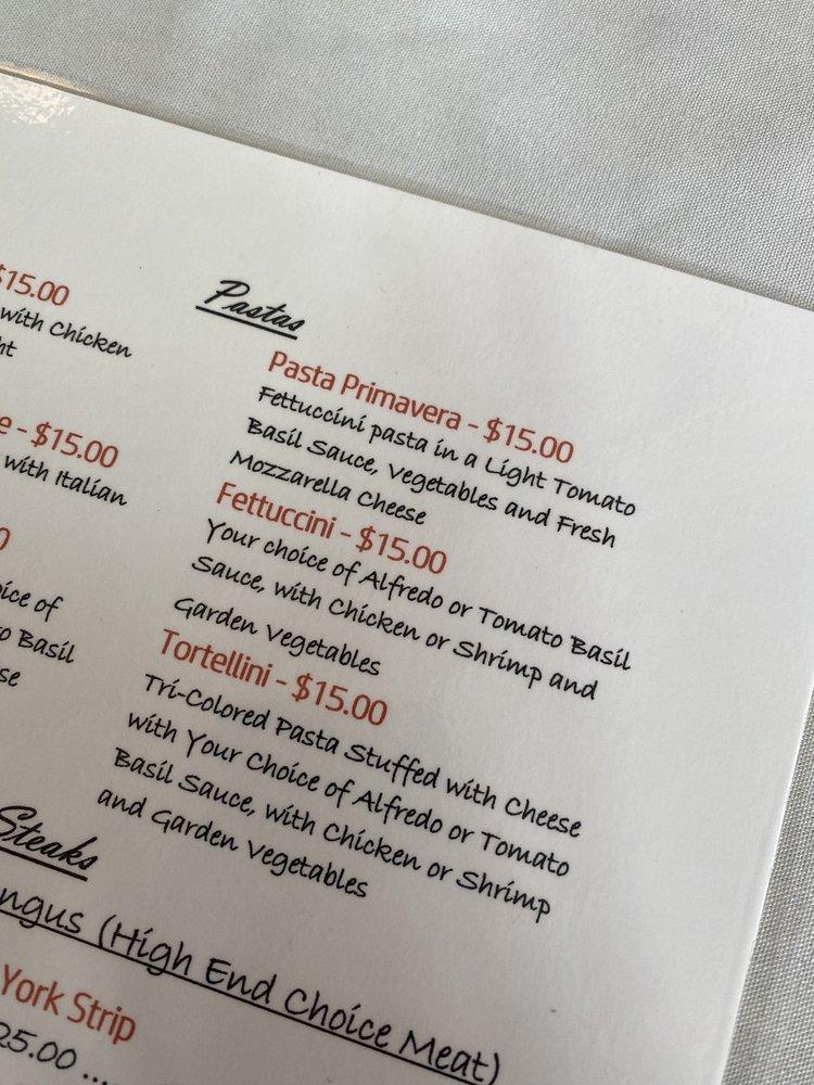 Menu at Mio Sogno restaurant, Oneonta, 200 1st Ave E