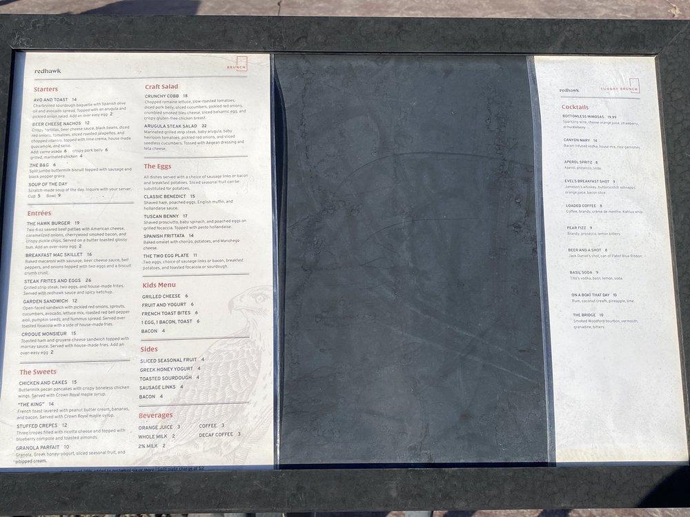Menu at Redhawk Gastropub, Twin Falls