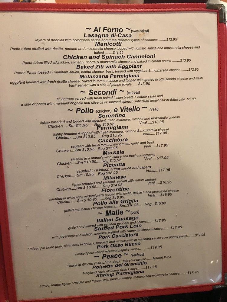 Menu at Cafe Cibo, Saint Petersburg, 4th St N