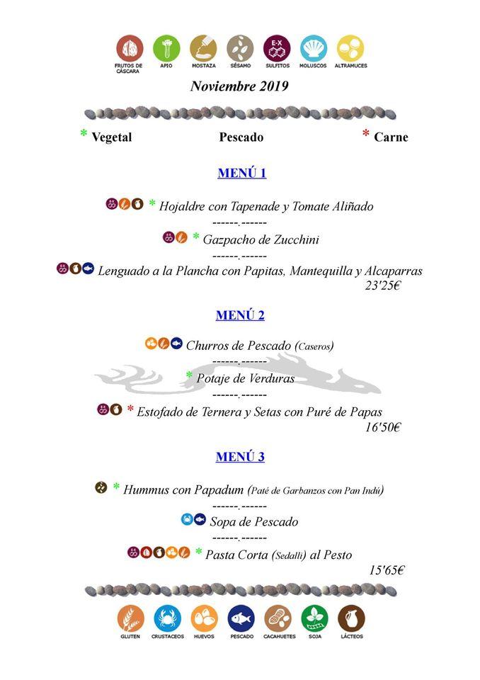Menu at Playa Casa Pepe restaurant, Bajamar