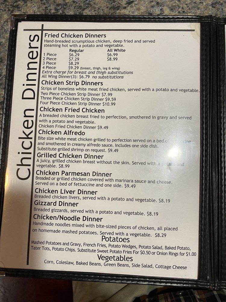 Menu at J D's Country Style Chicken restaurant, Hays
