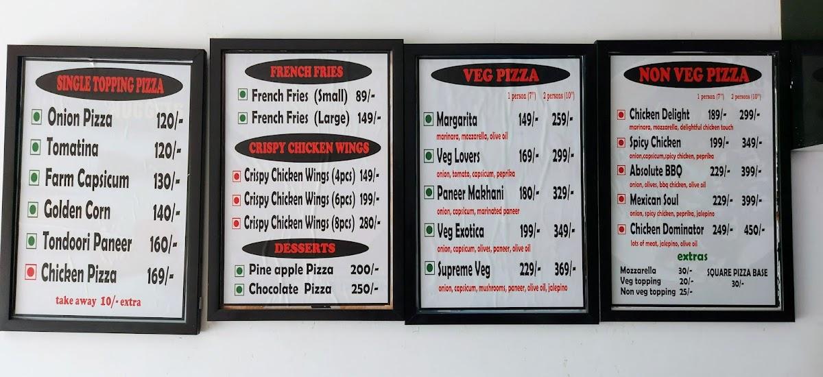 Menu at THE SQUARE PIZZA, Armoor