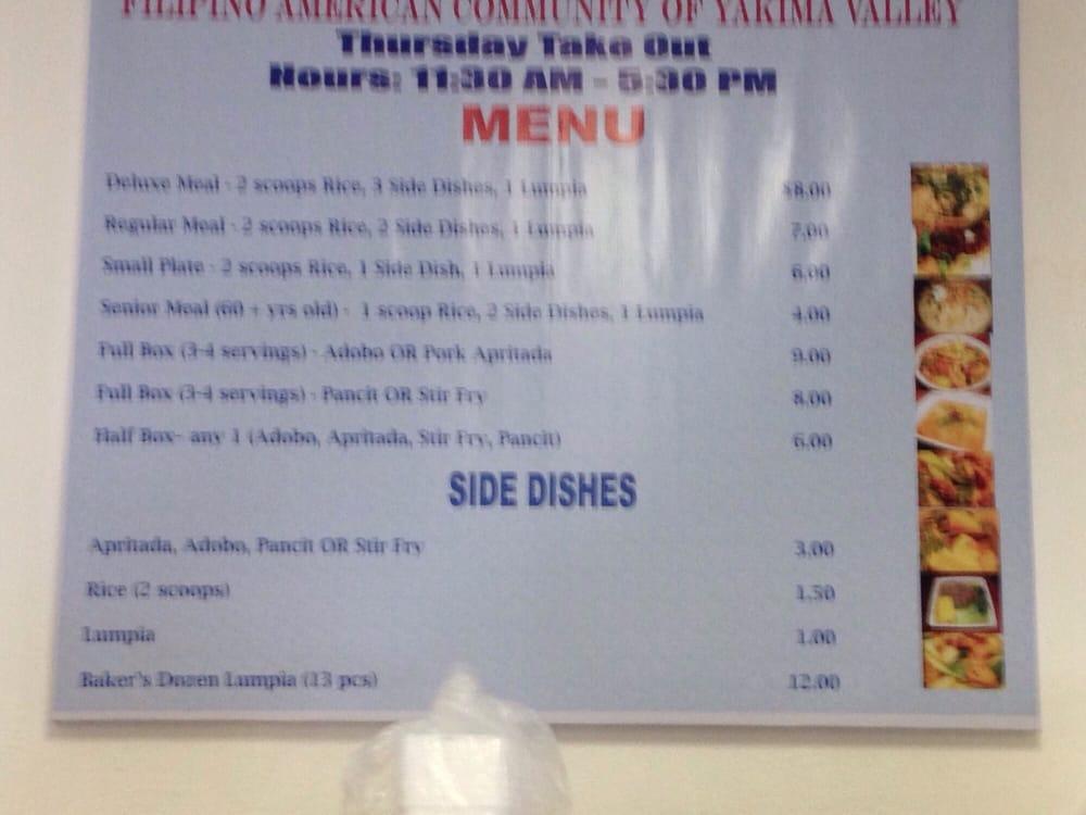 Menu at TTO - Take Out Thursday restaurant, Wapato