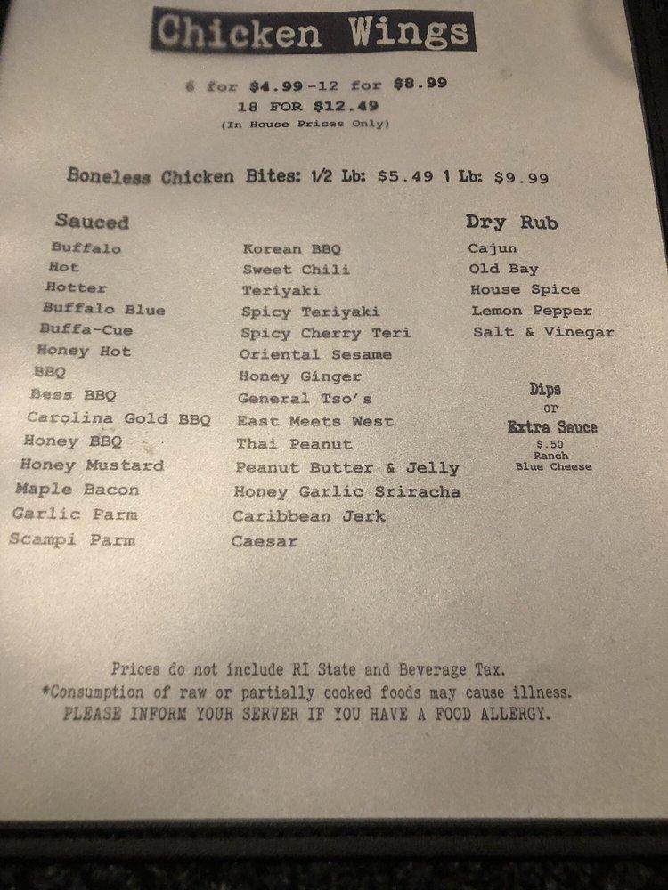 Menu at The Pub at Two Mile Corner, Middletown