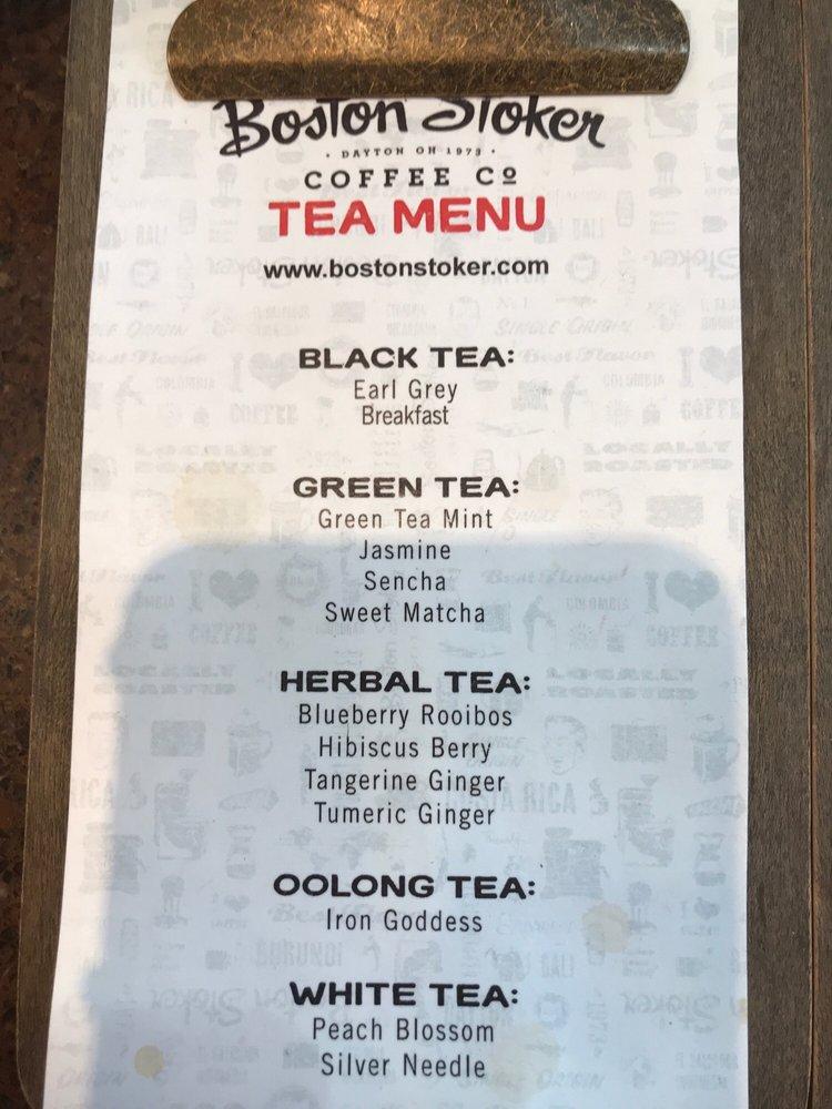 Menu at Boston Stoker Coffee Co. cafe, Troy, S Dorset Rd