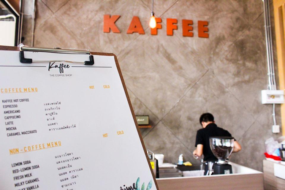 Menu at Kaffee Café Bar, Rayong