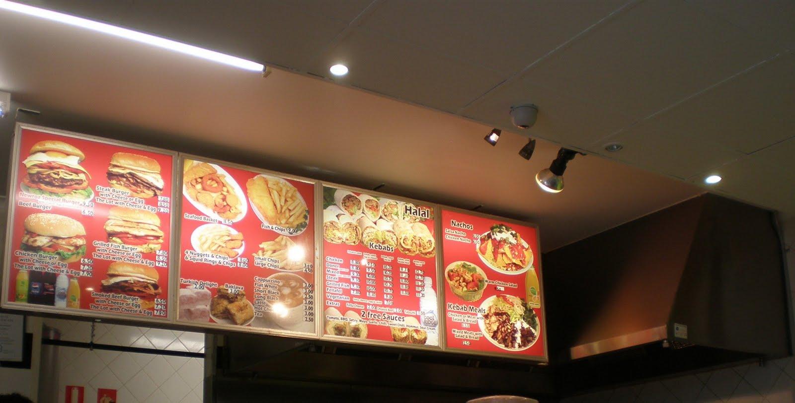 Menu at Newroz Kebabs restaurant, East Perth