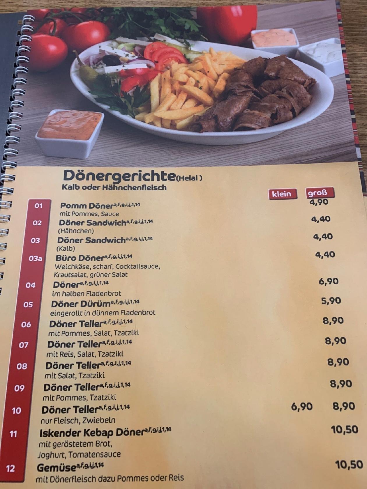 Menu at Ocakbasi Restaurant Leverkusen, Leverkusen